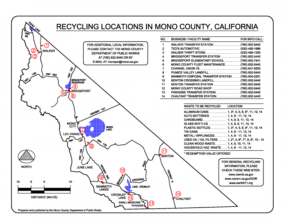 Recycling FAQs | Mono County California